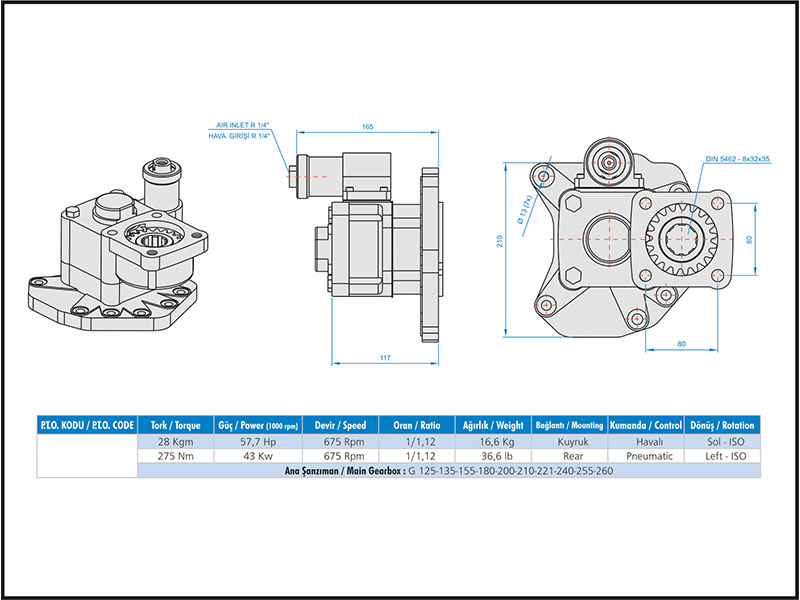 Power Take Off - PTO - Suction Fittings - Speed Sensor - AntiShock ...